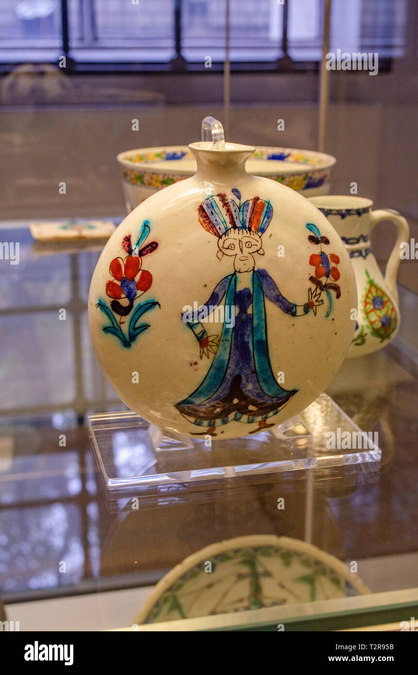 Glazed, painted porcelain vase from Turkey Stock Photo - Alamy