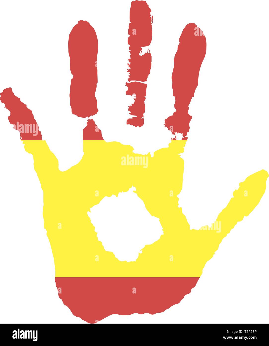 Red handprint Stock Vector Images - Alamy