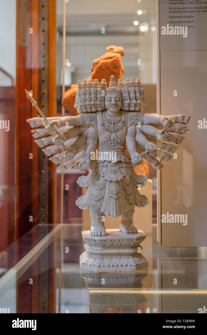 Ravana, the ten-headed demon from Indian mythological epic Ramayana ...