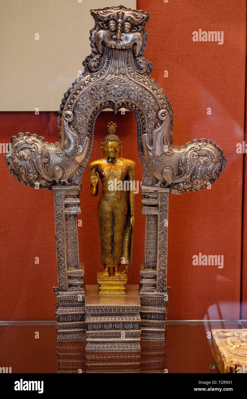 The Buddha enshrined. Sri Lanka. 18th century. The ivory shrine is ...