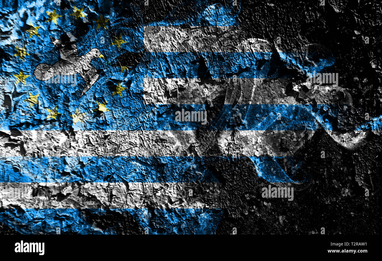 Federal Republic of Southern Cameroons smoky mystical flag on the old ...
