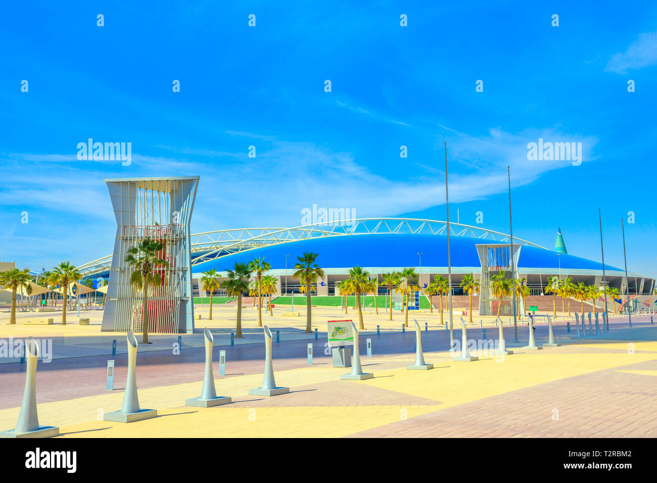 Doha, Qatar - February 21, 2019: Aspire Dome or Aspire Academy is a ...