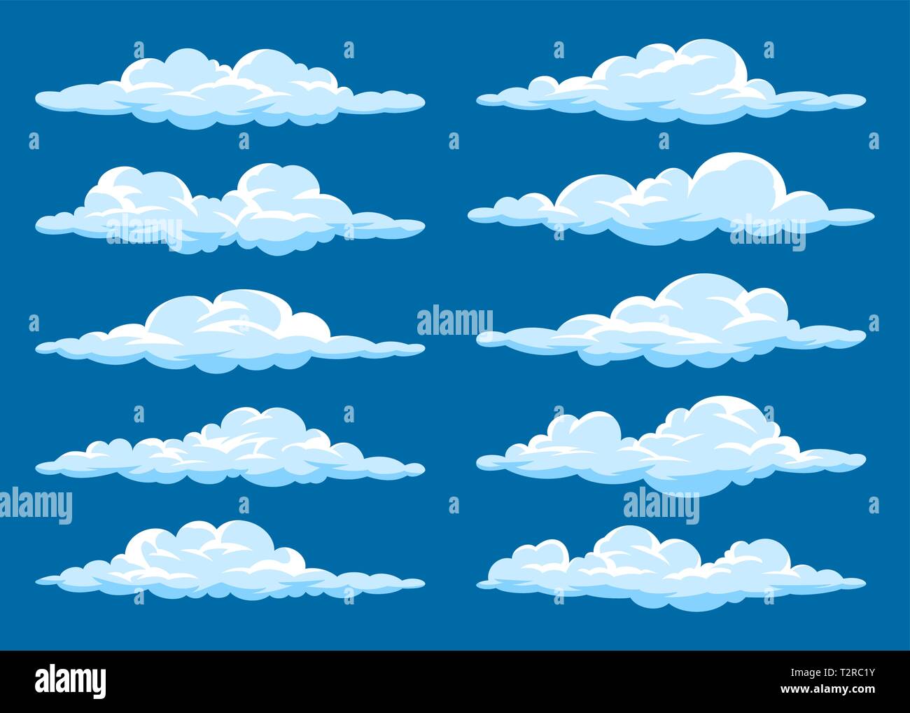 Many Cartoon Clouds