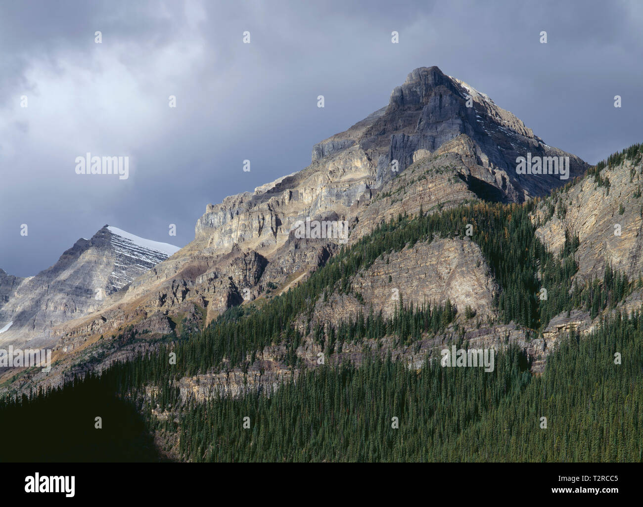 Canada, Alberta, Banff National Park, Storm clouds gather over Devils ...
