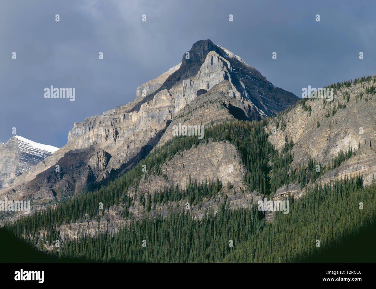 Canada, Alberta, Banff National Park, Storm clouds gather over Devils ...