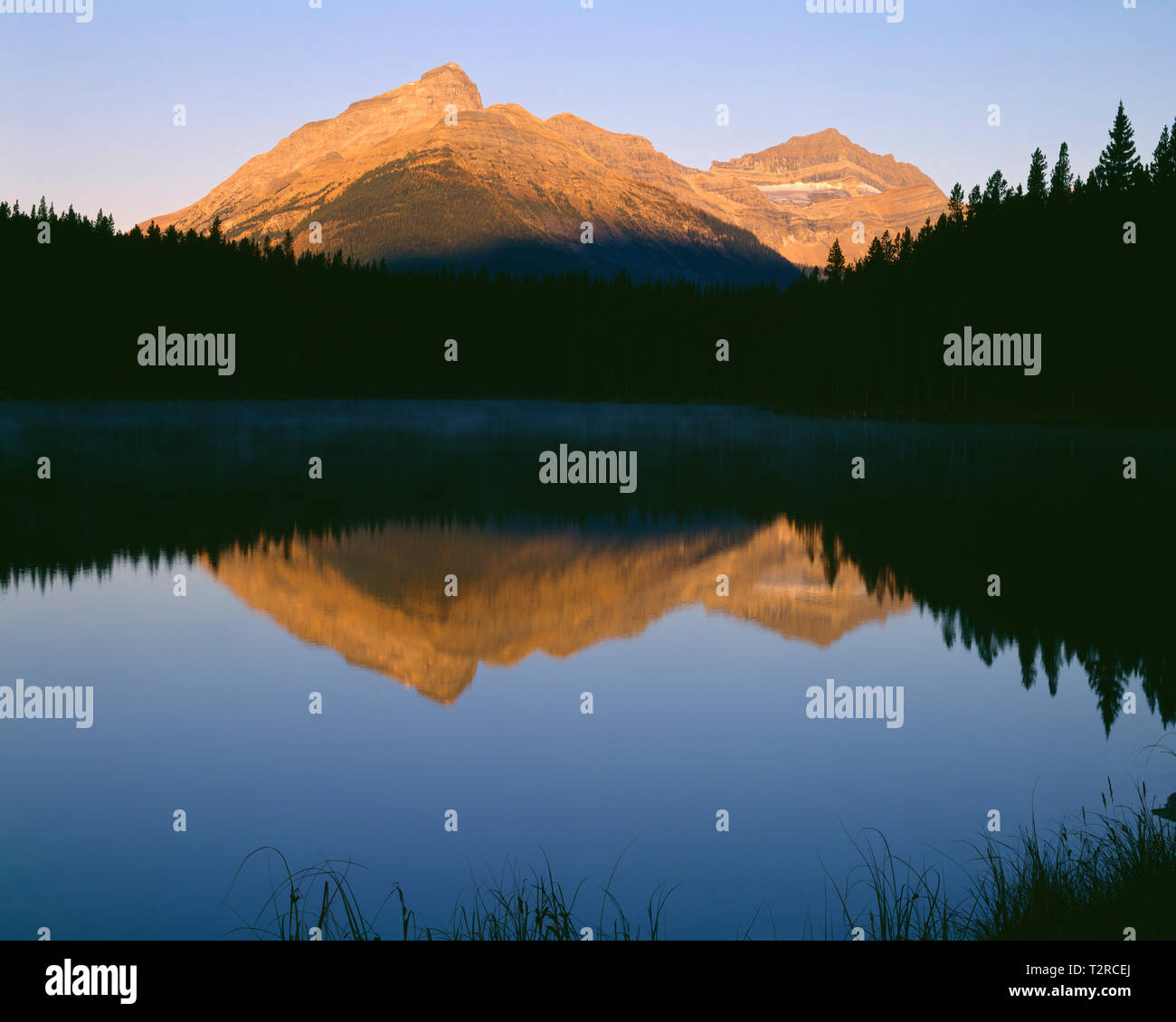 Canada, Alberta, Banff National Park, Peaks of the Waputik Range ...