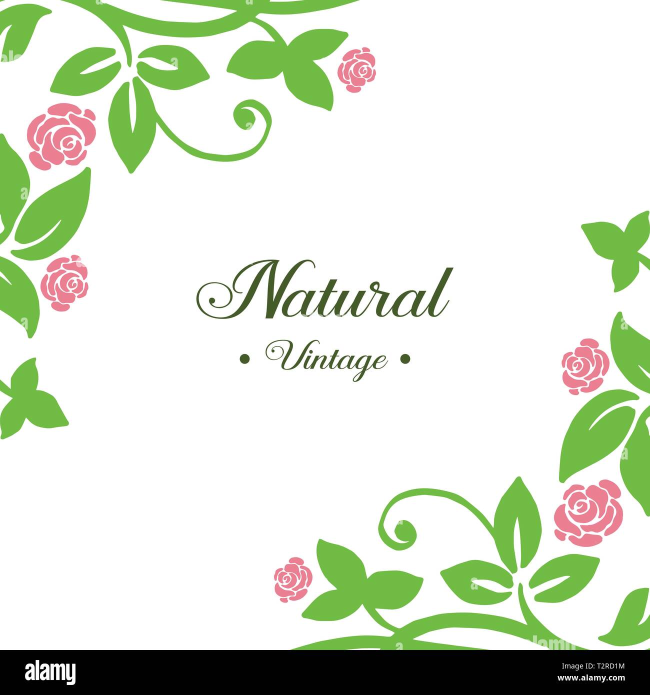 Vector illustration various texture leaf flower frame with invitation ...