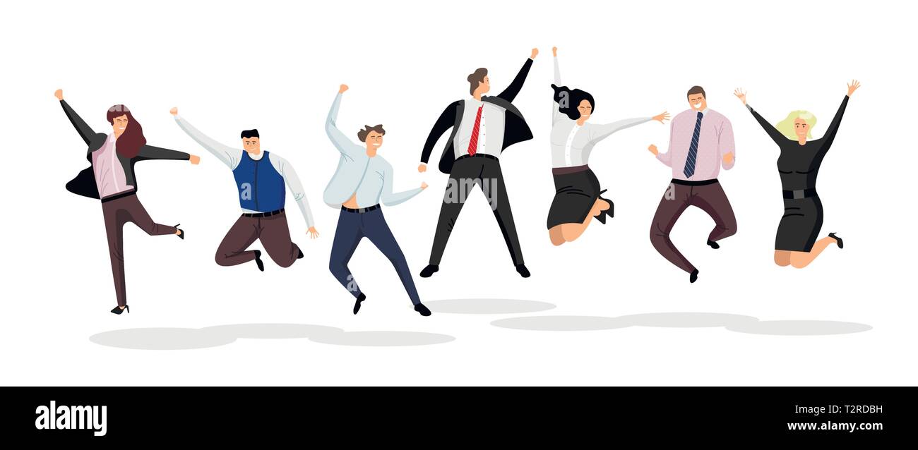 Jumping business man isolated Stock Vector Images - Alamy