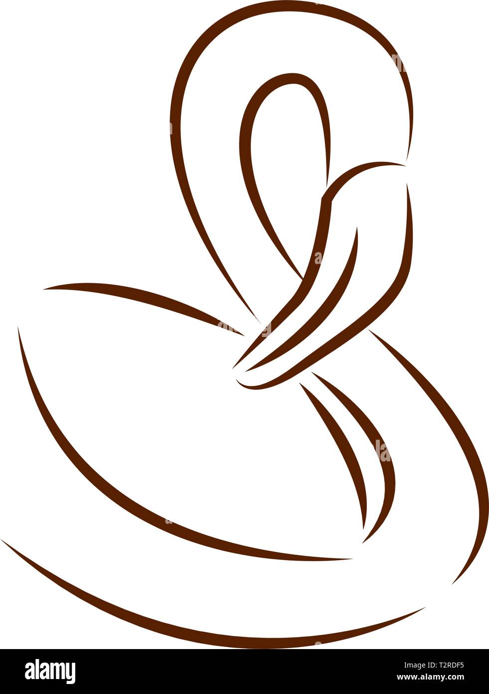 abstract snake draw on a white background, vector illustration design ...