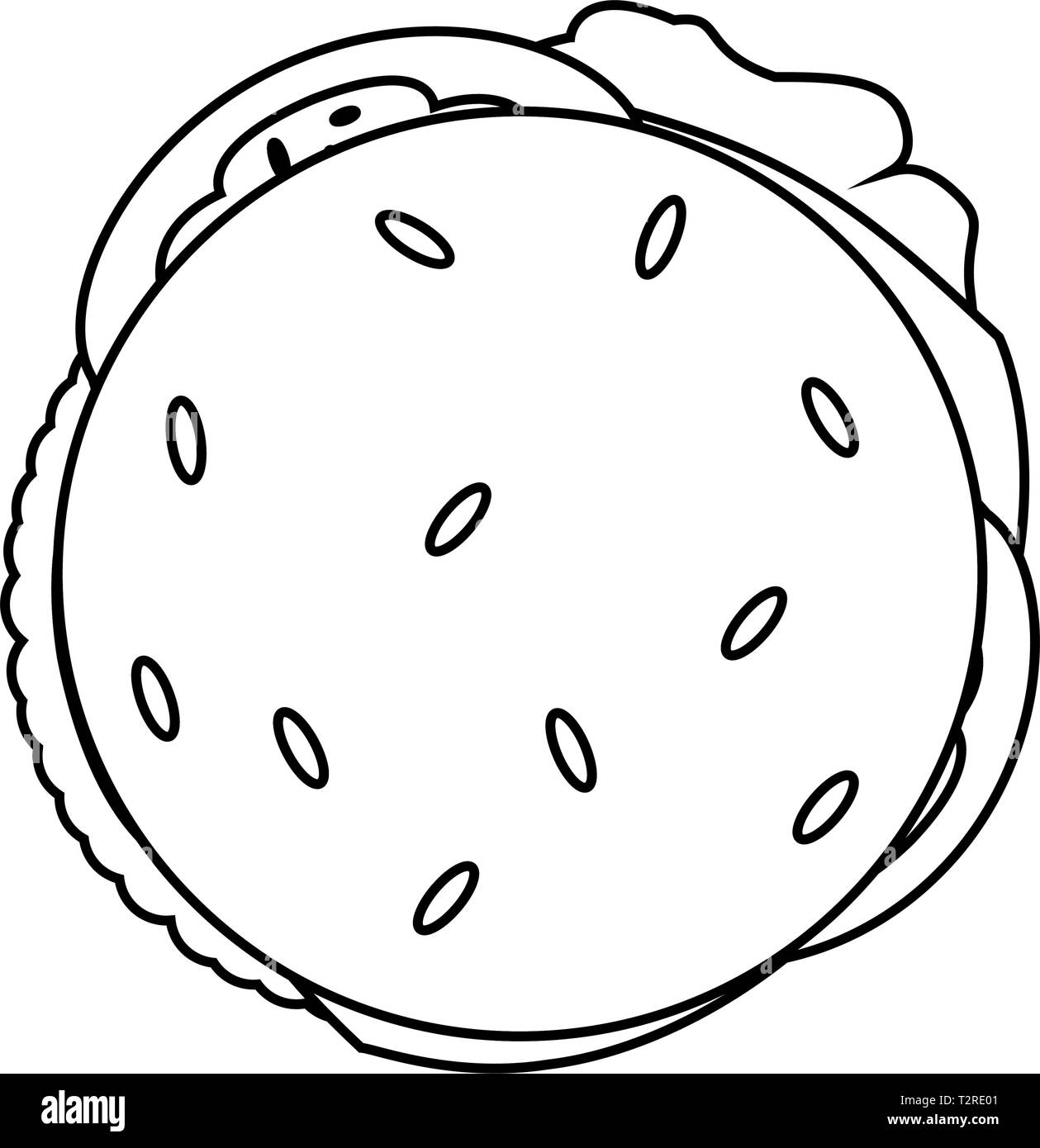 top view of delicious fast food, vector illustration design Stock ...