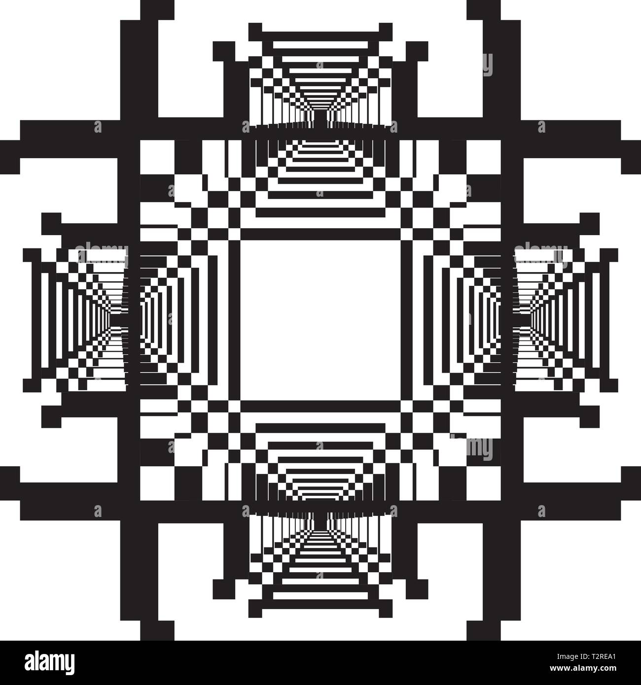 Abstract Tower Entry Plan Multiple Perspective black on transparent ...