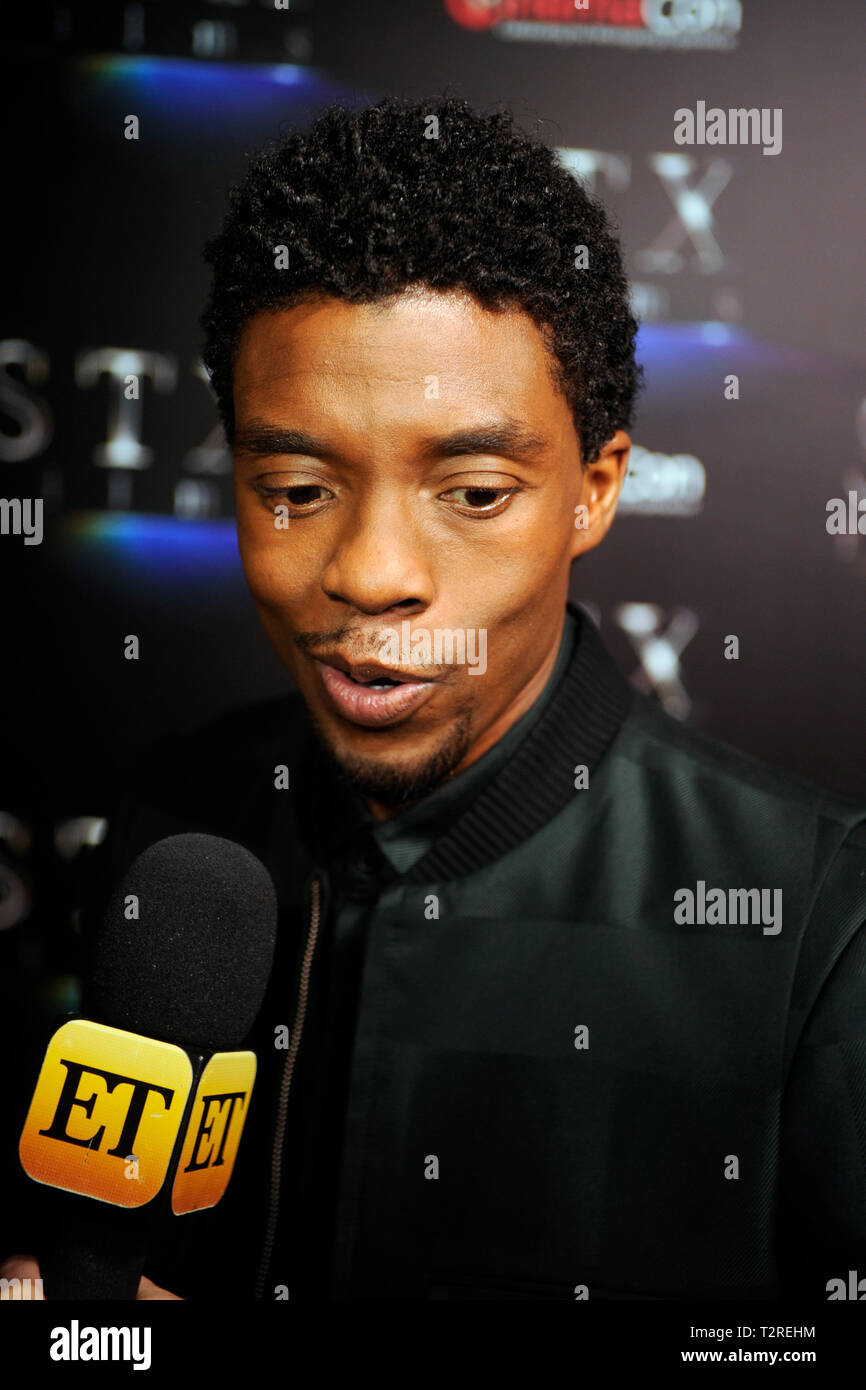 Actor Chadwick Boseman arrives at the STXfilms presentation red carpet ...