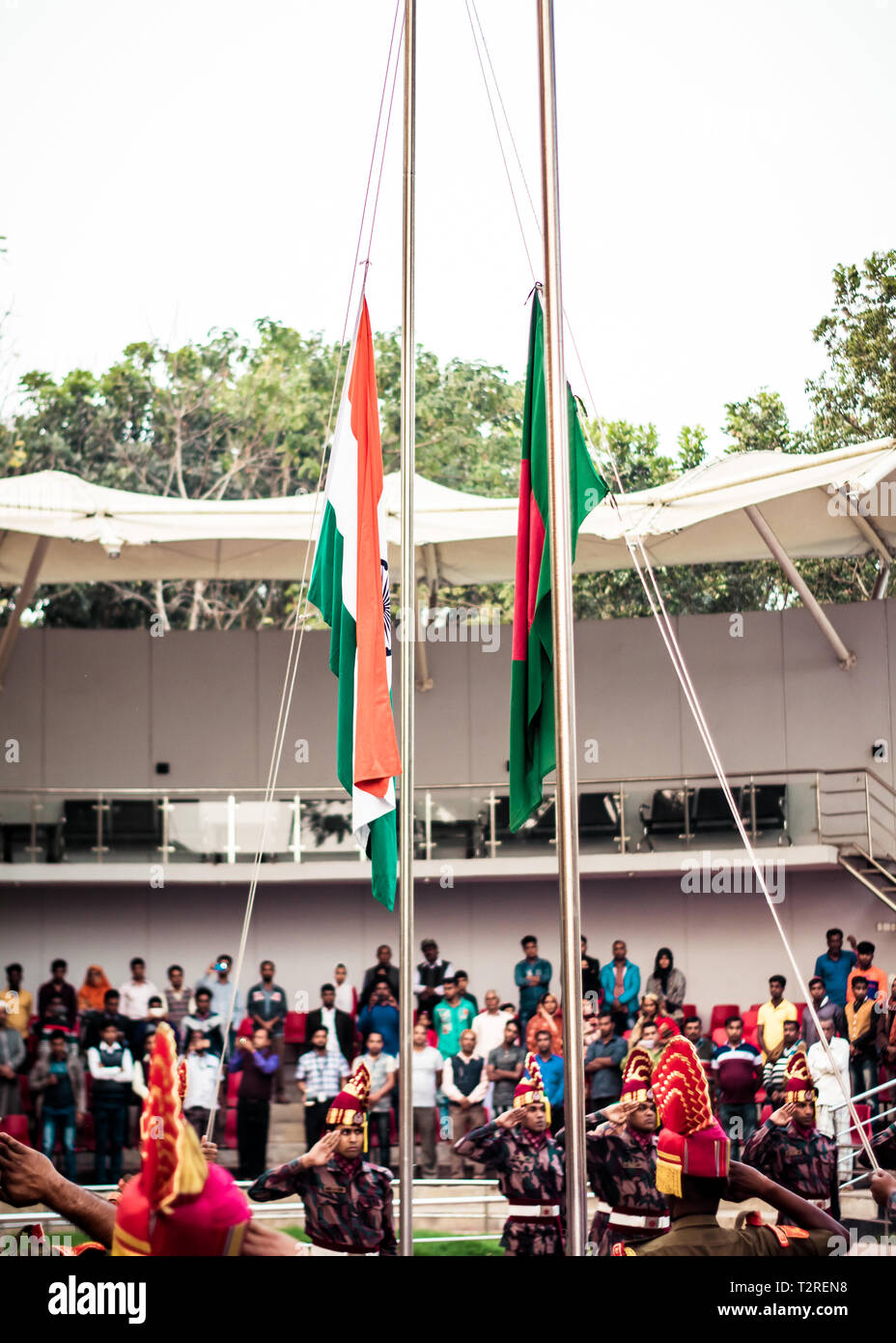 Petrapole-Benapole, Bangaon, 5th Jan, 2019: Joint Retreat of lowering ...