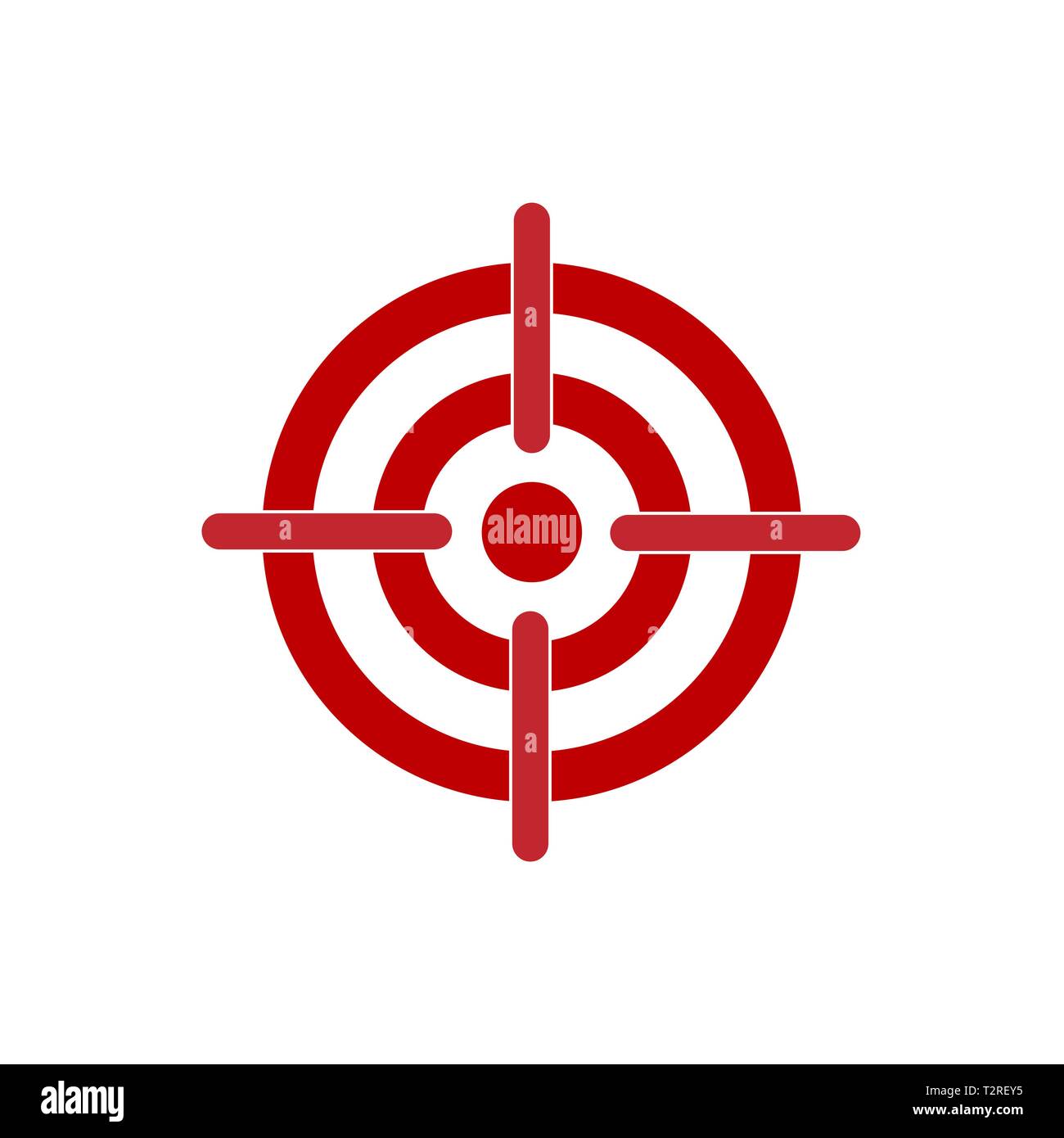 Vector illustration, flat design. Bow, center focus target icon Stock ...