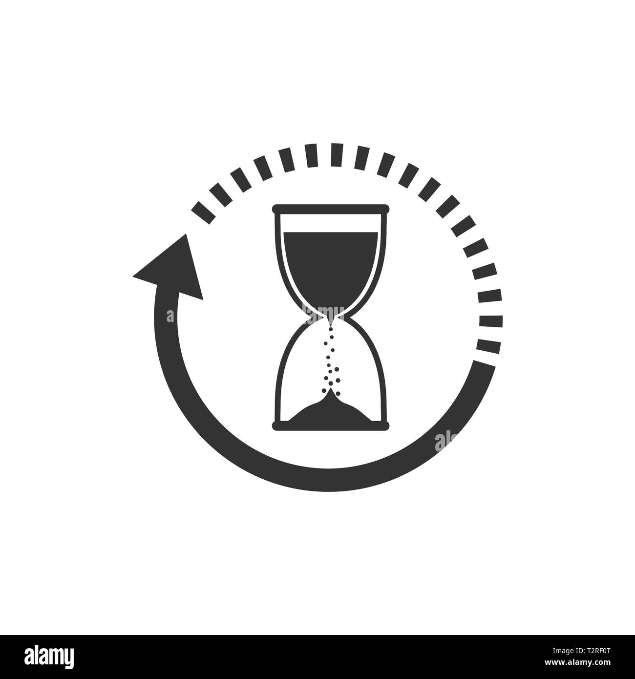 Hourglass, sand time icon flat vector Stock Vector Image & Art - Alamy