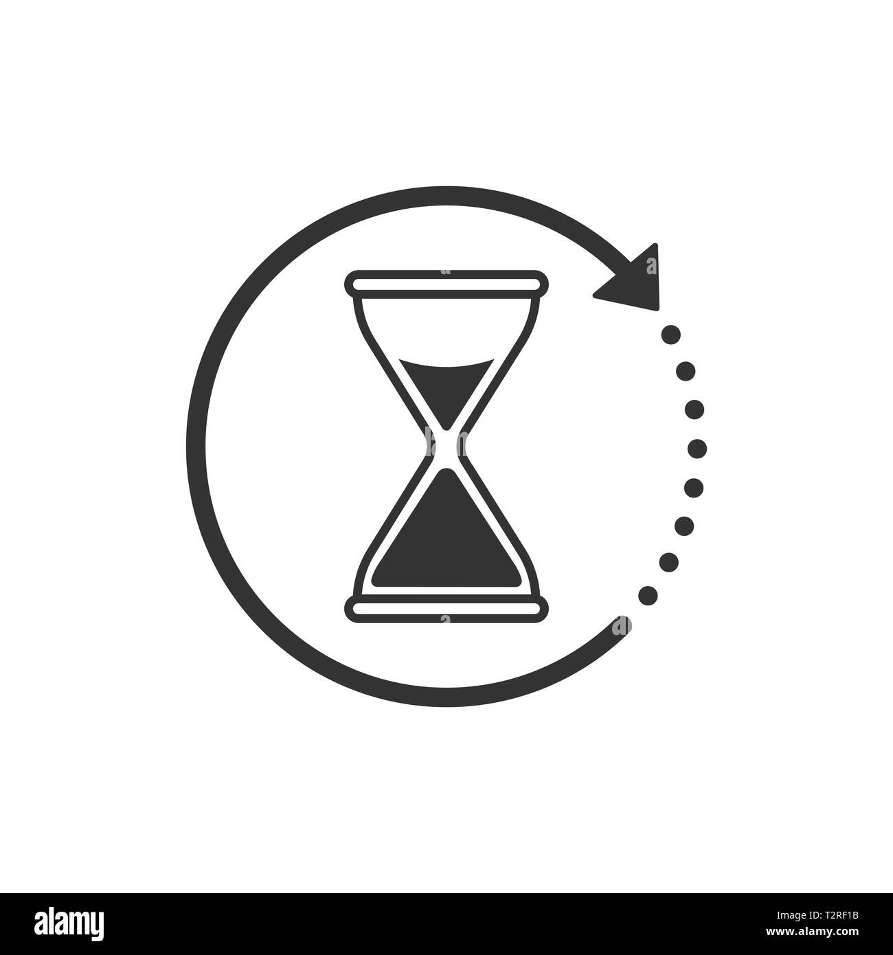 Hourglass, sand time icon flat vector Stock Vector Image & Art - Alamy