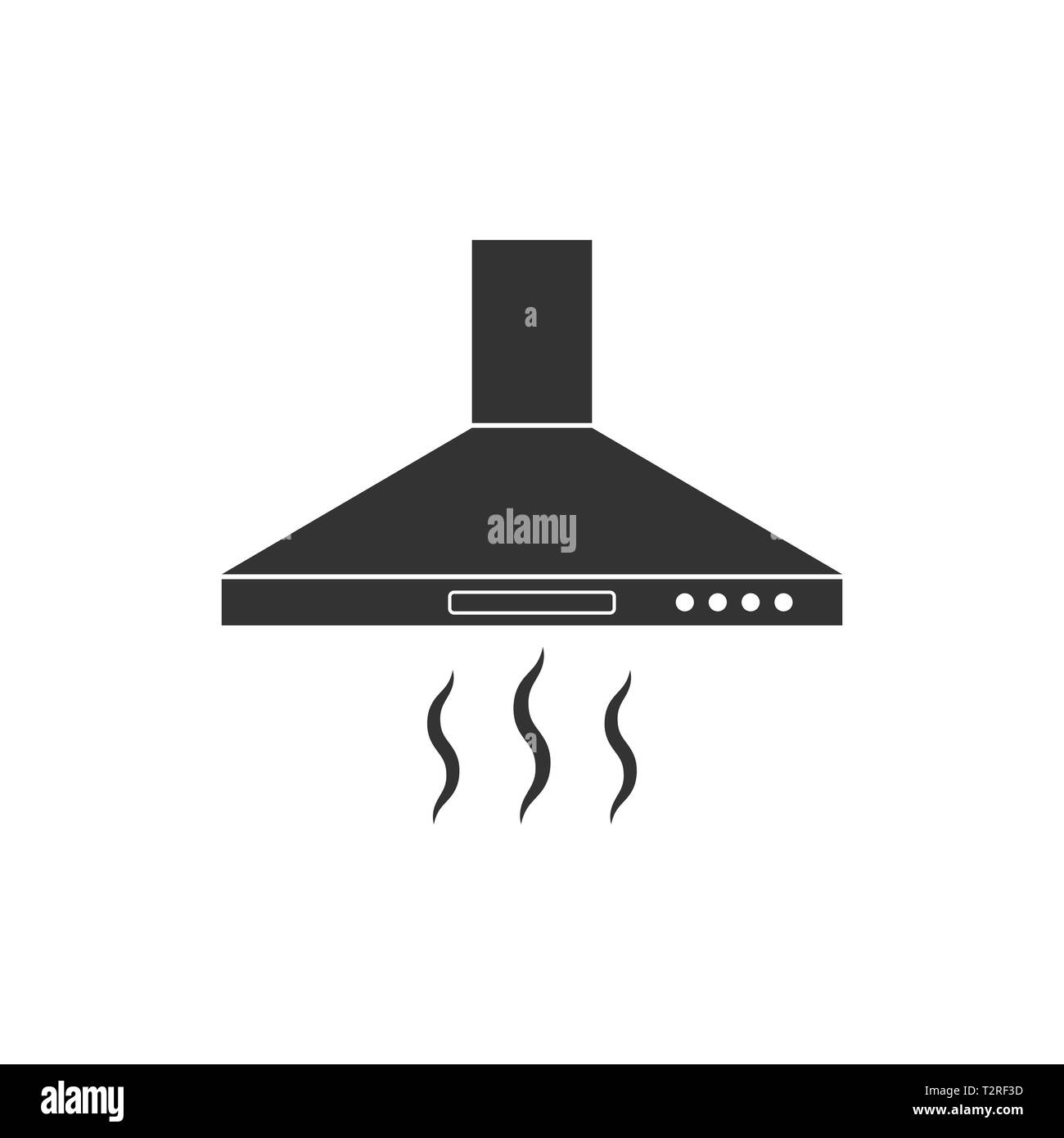 Vector illustration, flat design. Exhaust hood icon Stock Vector Image ...