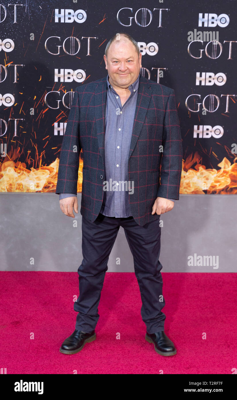 New York, NY - April 3, 2019: Mark Addy attends HBO Game of Thrones ...