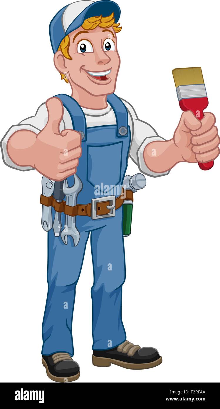 Painter decorator overalls Stock Vector Images - Alamy