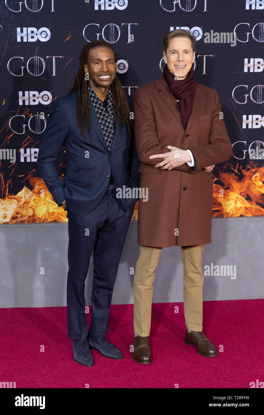 New York, NY - April 3, 2019: Frank Doelger (R) attends HBO Game of ...