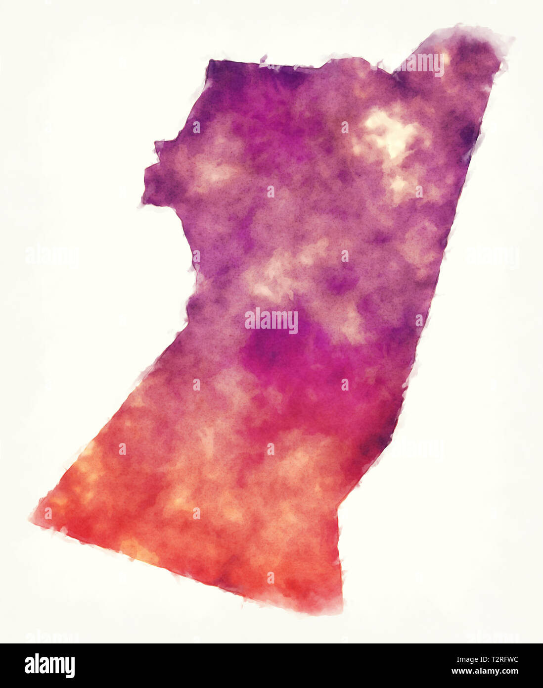 Nimruz watercolor province map of Afghanistan Stock Photo - Alamy