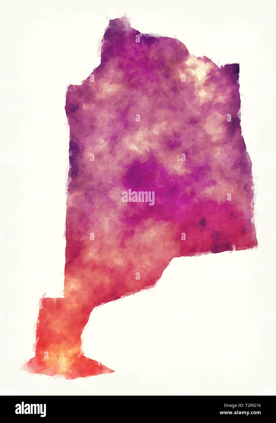 Jowzjan watercolor province map of Afghanistan Stock Photo - Alamy