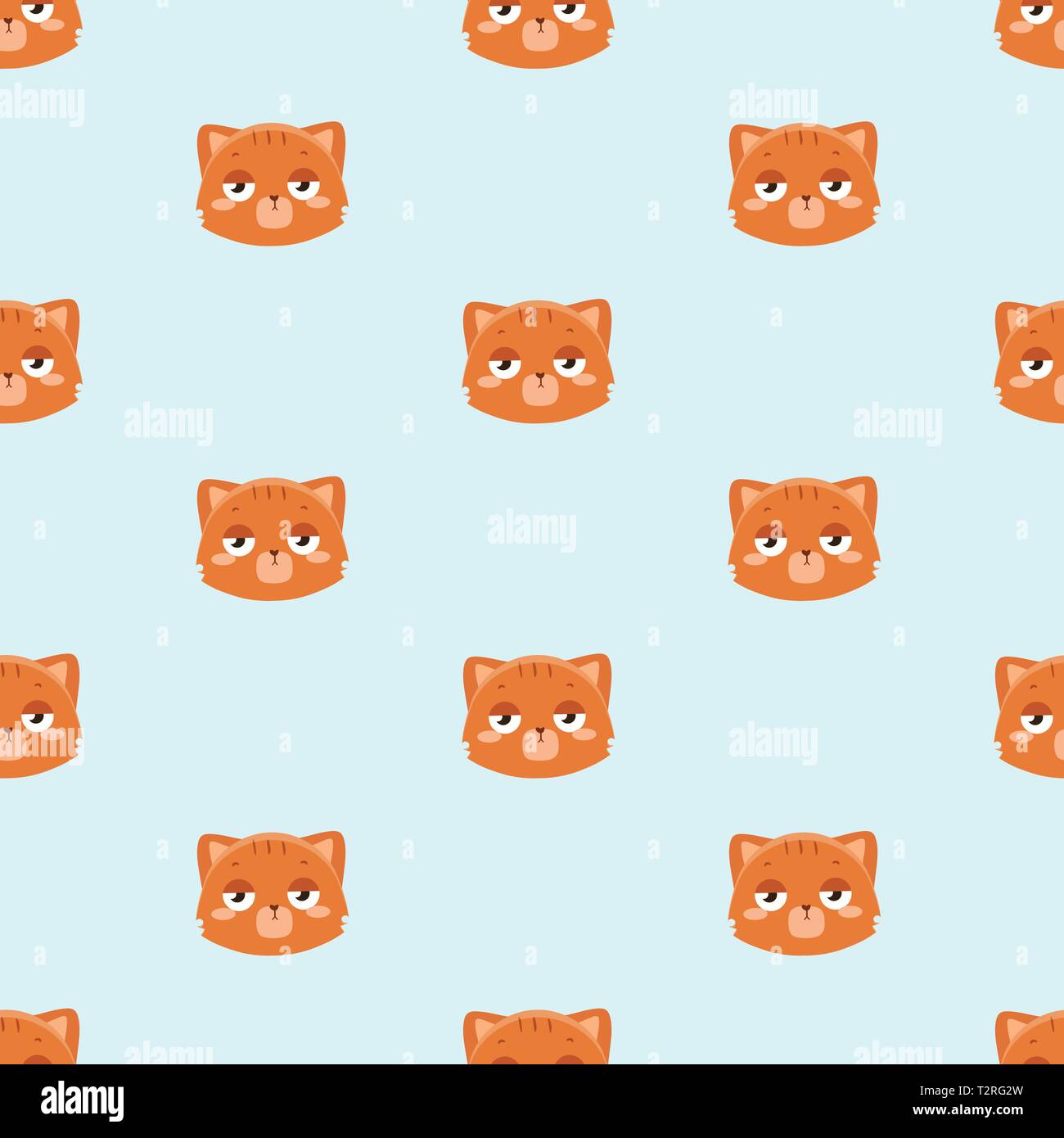 pattern with cute cat Stock Vector Image & Art - Alamy