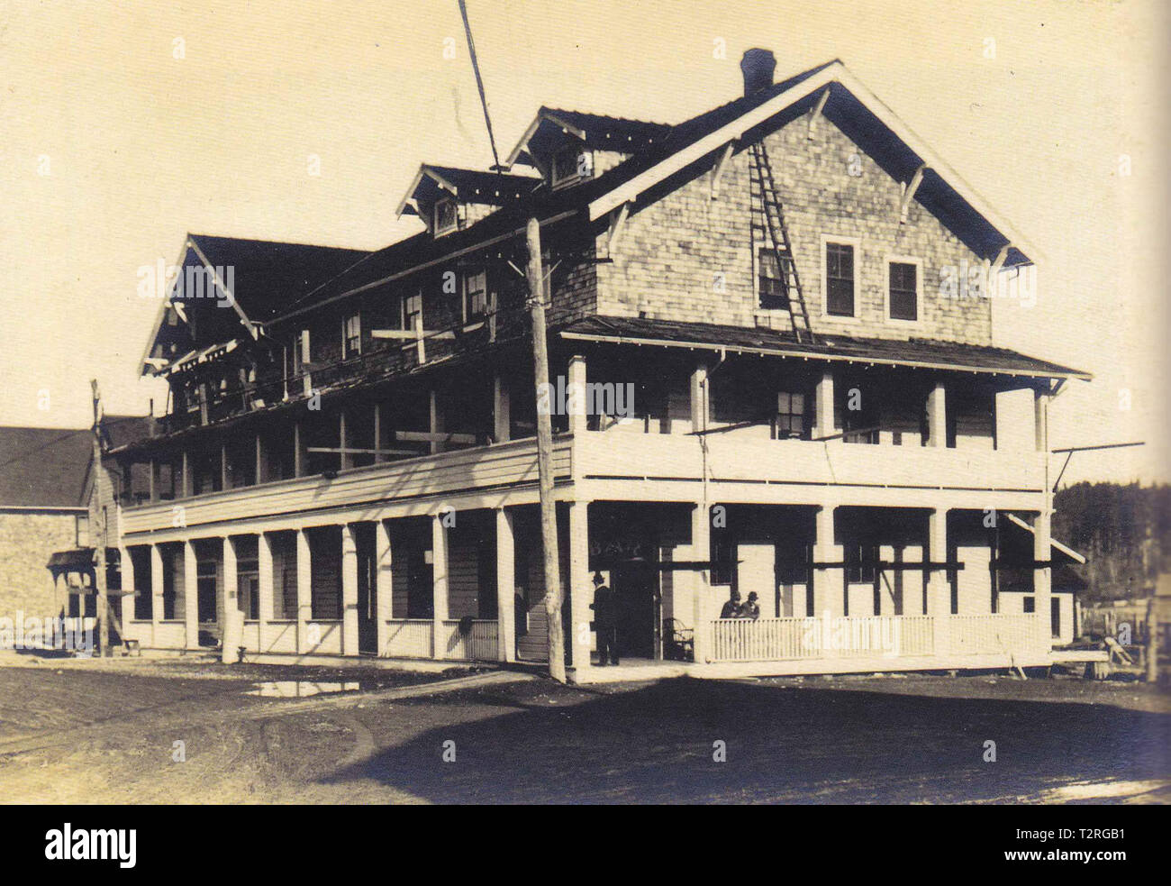 The Courtenay Hotel c 1880 Stock Photo - Alamy