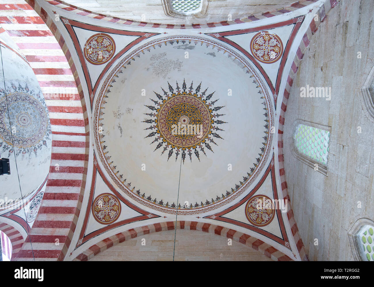 Courtyard of Selimiye Mosque in Edirne, Turkey. UNESCO World Heritage ...