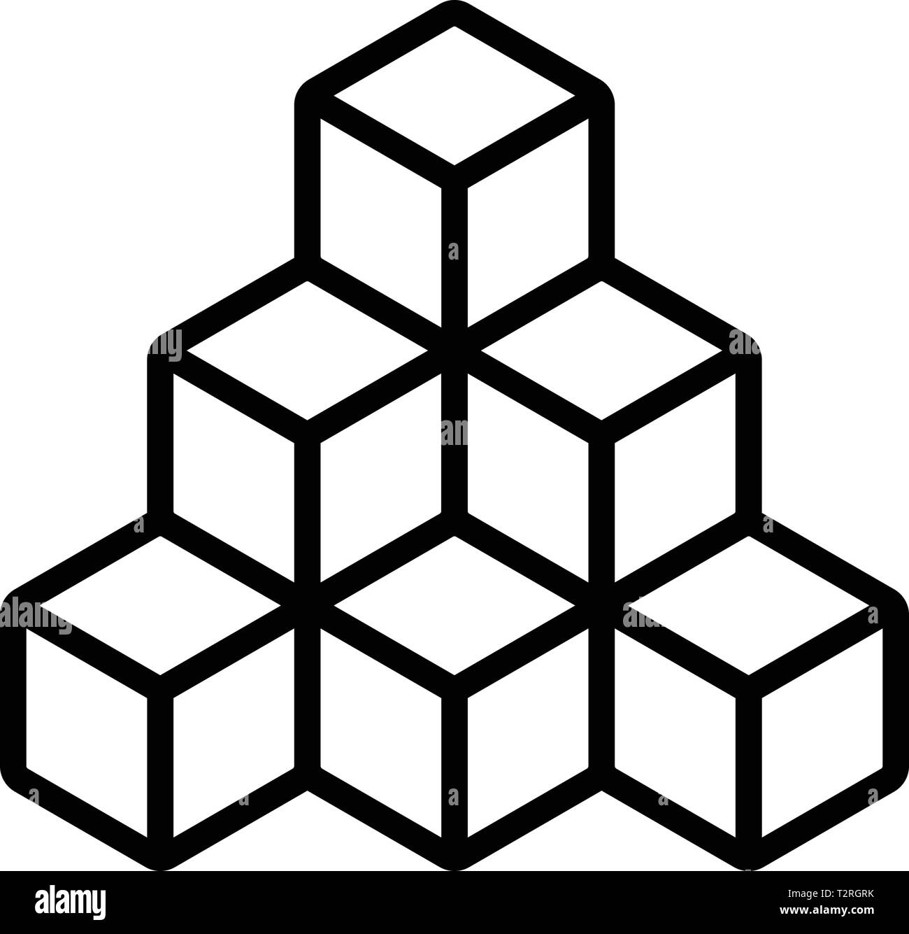 Vector black sugar cubes hi-res stock photography and images - Alamy