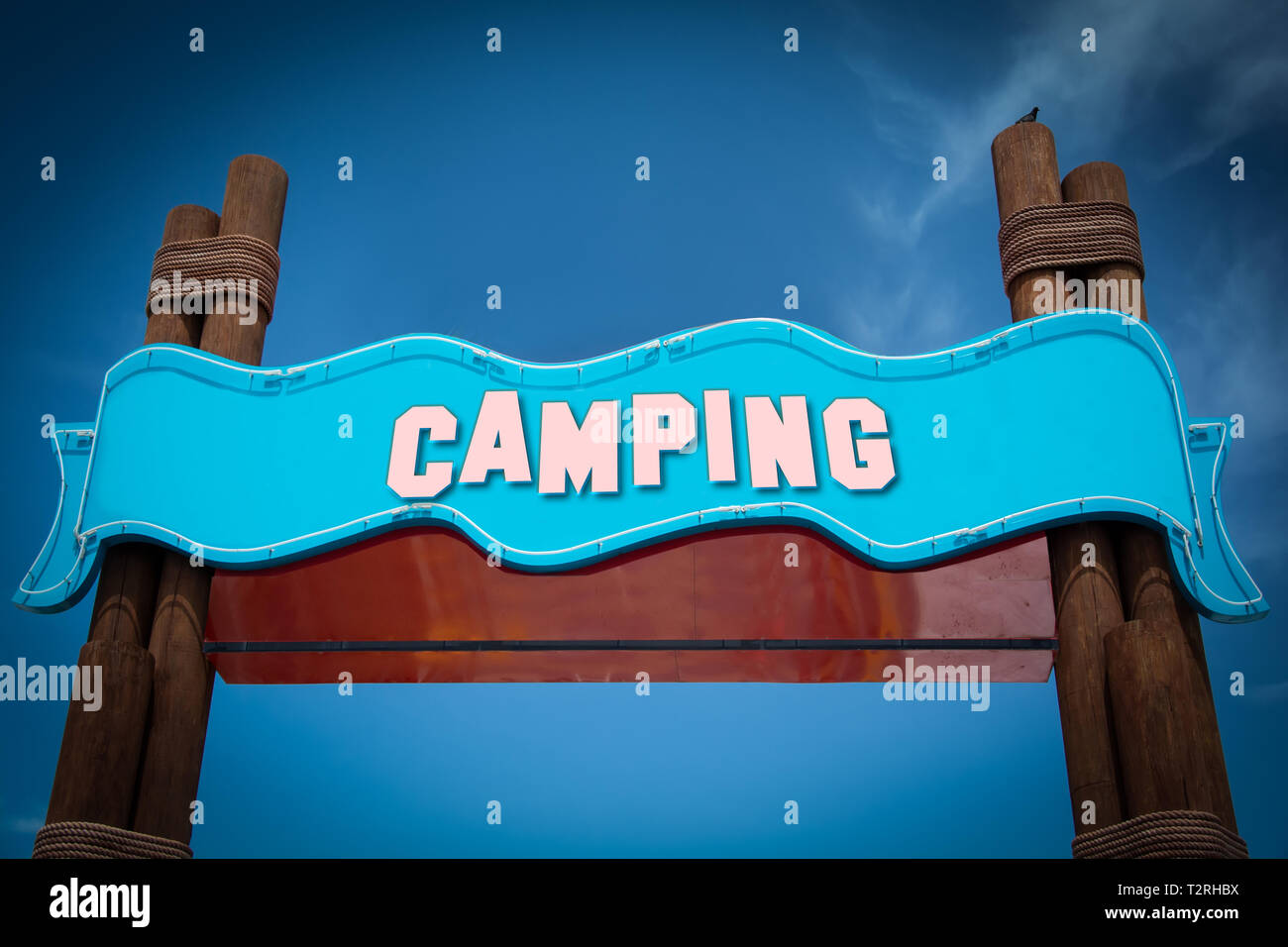 Road Sign Camping Caravan Site High Resolution Stock Photography and ...