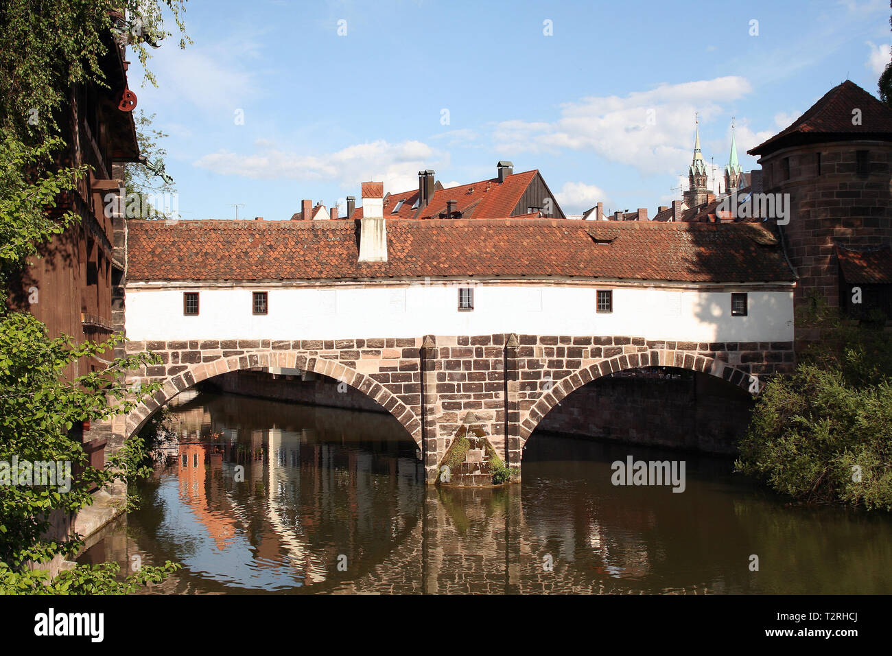 The Henkersteg Bridge in Nuremberg, Germany Stock Photo - Alamy