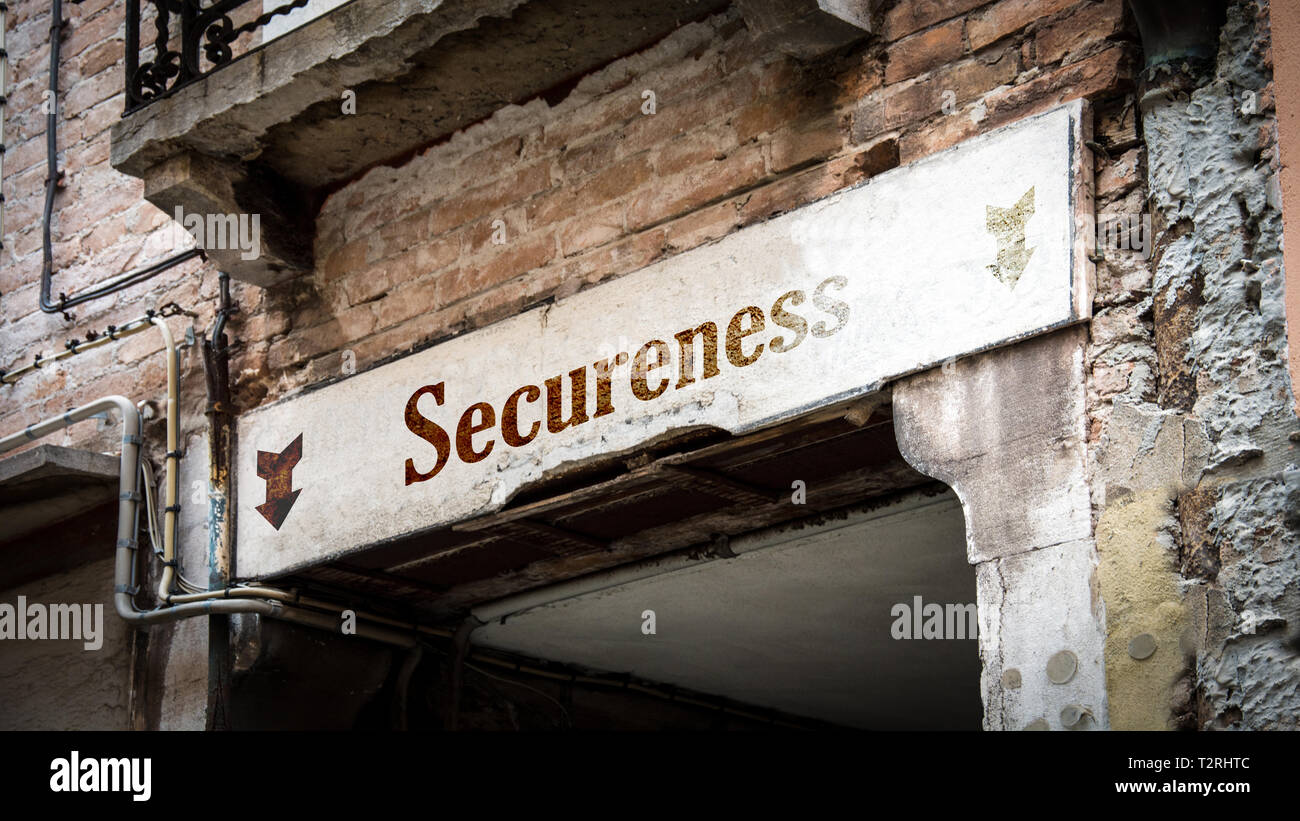 Street sign secureness hi-res stock photography and images - Alamy
