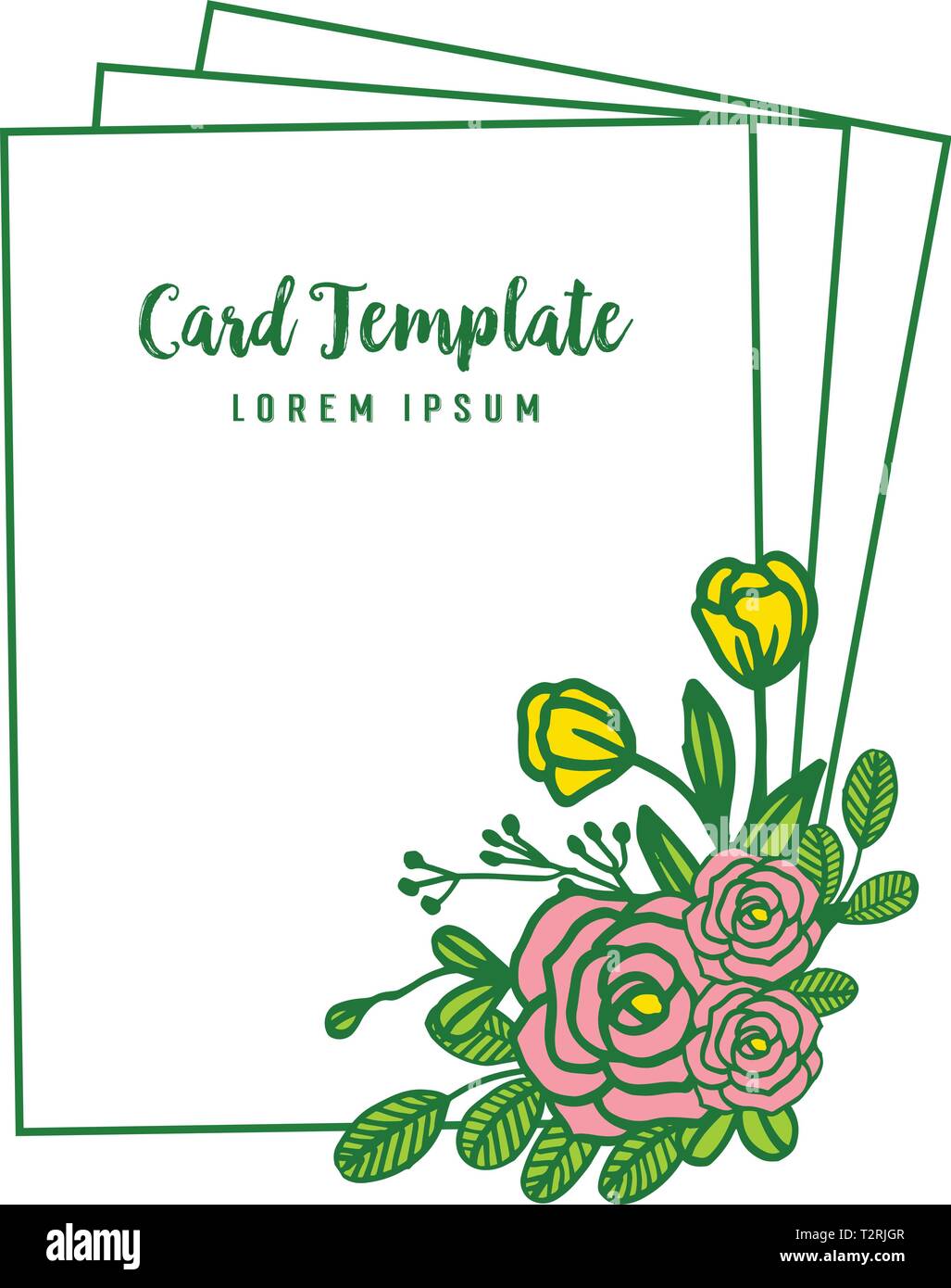 Vector illustration decorative of card template with various ornate of ...