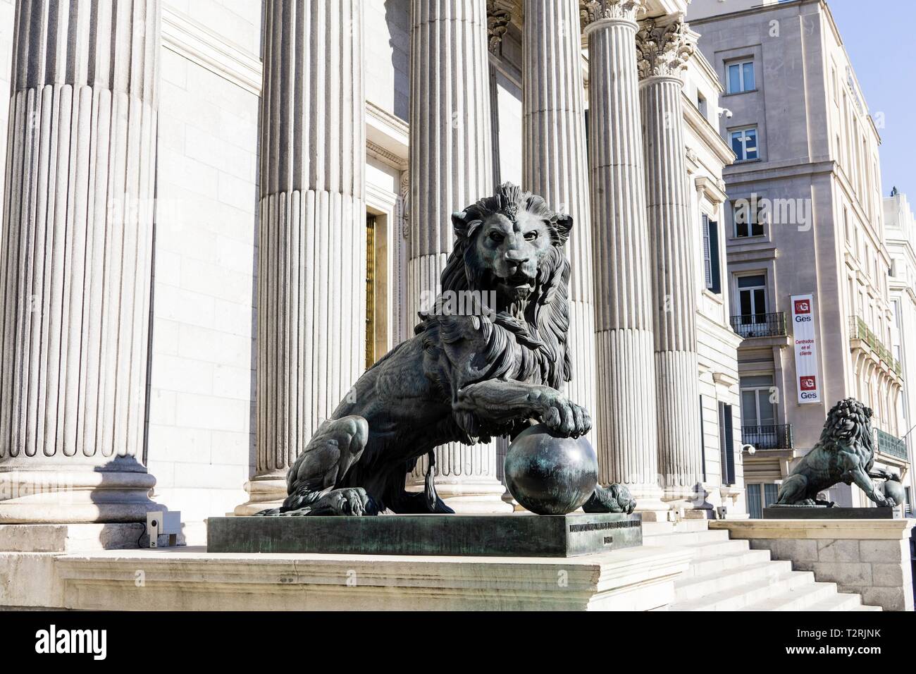 Palacio de Las Cortes (Palace of the Parliament), The Spanish Congress ...