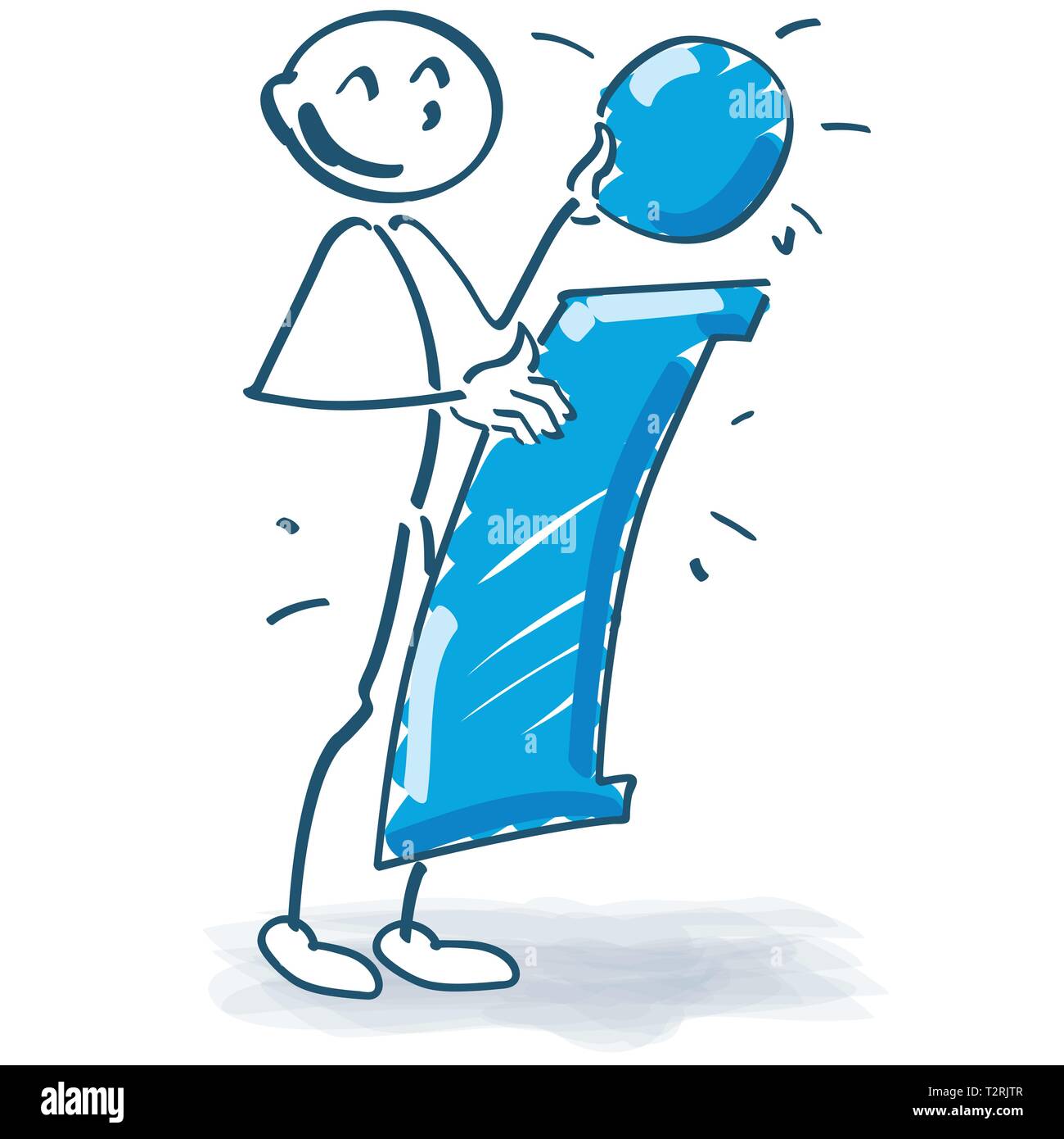 Stick figure with large I, info and information Stock Vector Image ...
