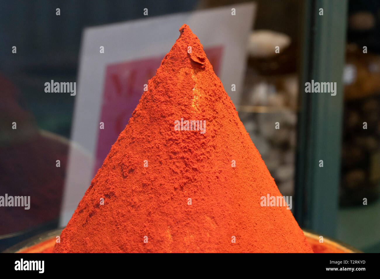 sweet Paprika bio powder close up detail Stock Photo - Alamy