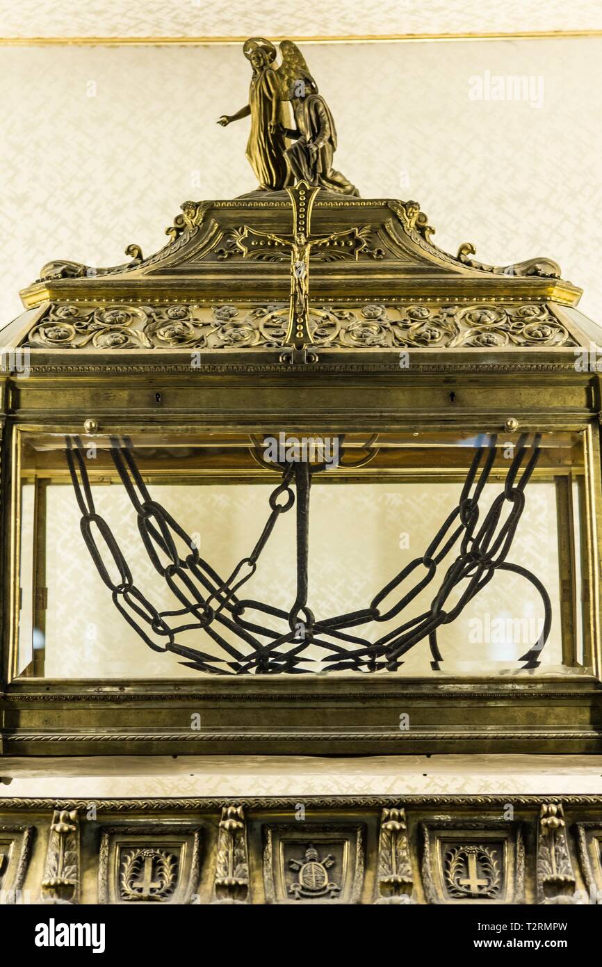 St Peters Chains in The Church San Pietro in Vincoli in Rome, Italy ...