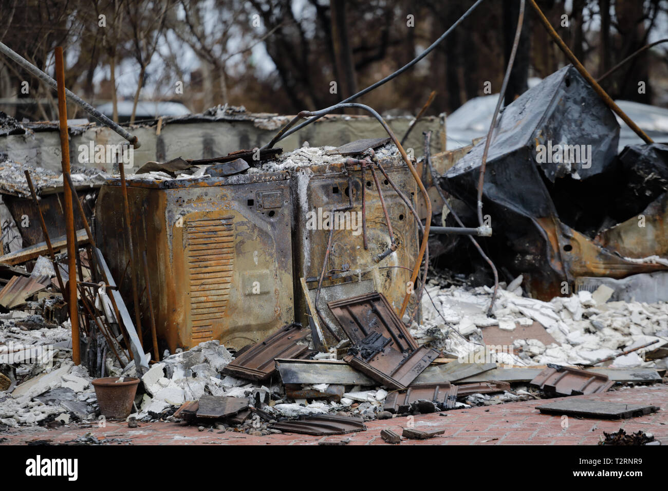 Burned household items and appliances Stock Photo - Alamy