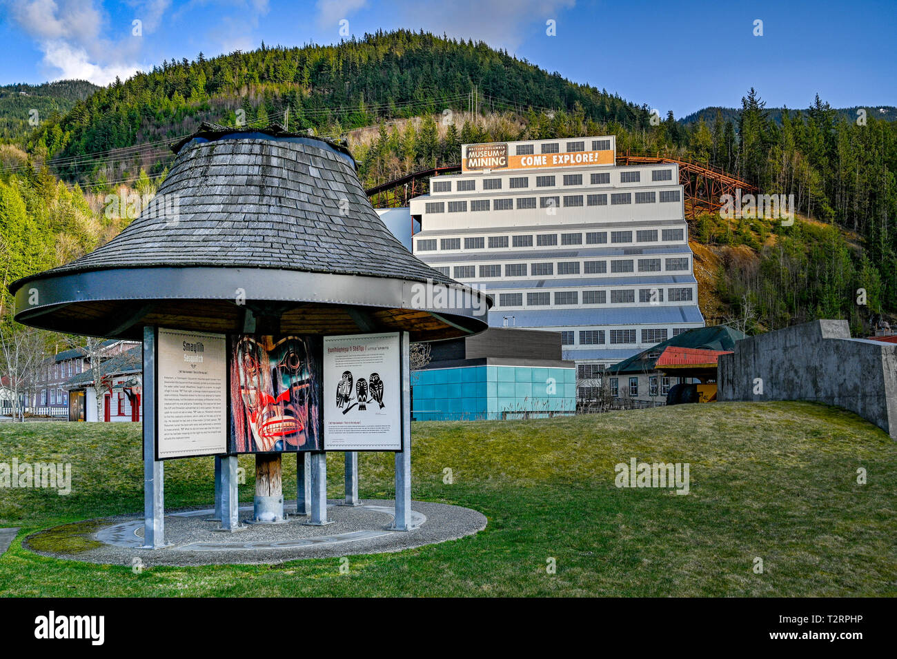 Squamish First Nation info legend display kiosk, Britannia Beach ...