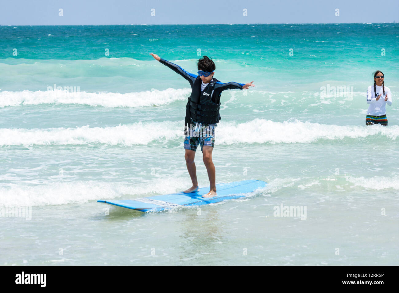 Miami Beach Florida,Atlantic Ocean water Recreation Department Surf ...