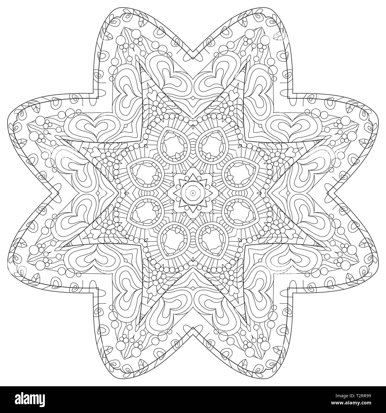 Vector Adult Coloring Book Textures. Hand-painted art design. Adult ...