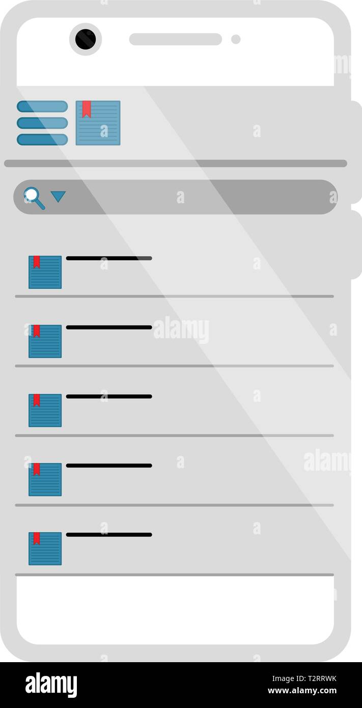 Isolated document file mobile app. Vector illustration design Stock ...