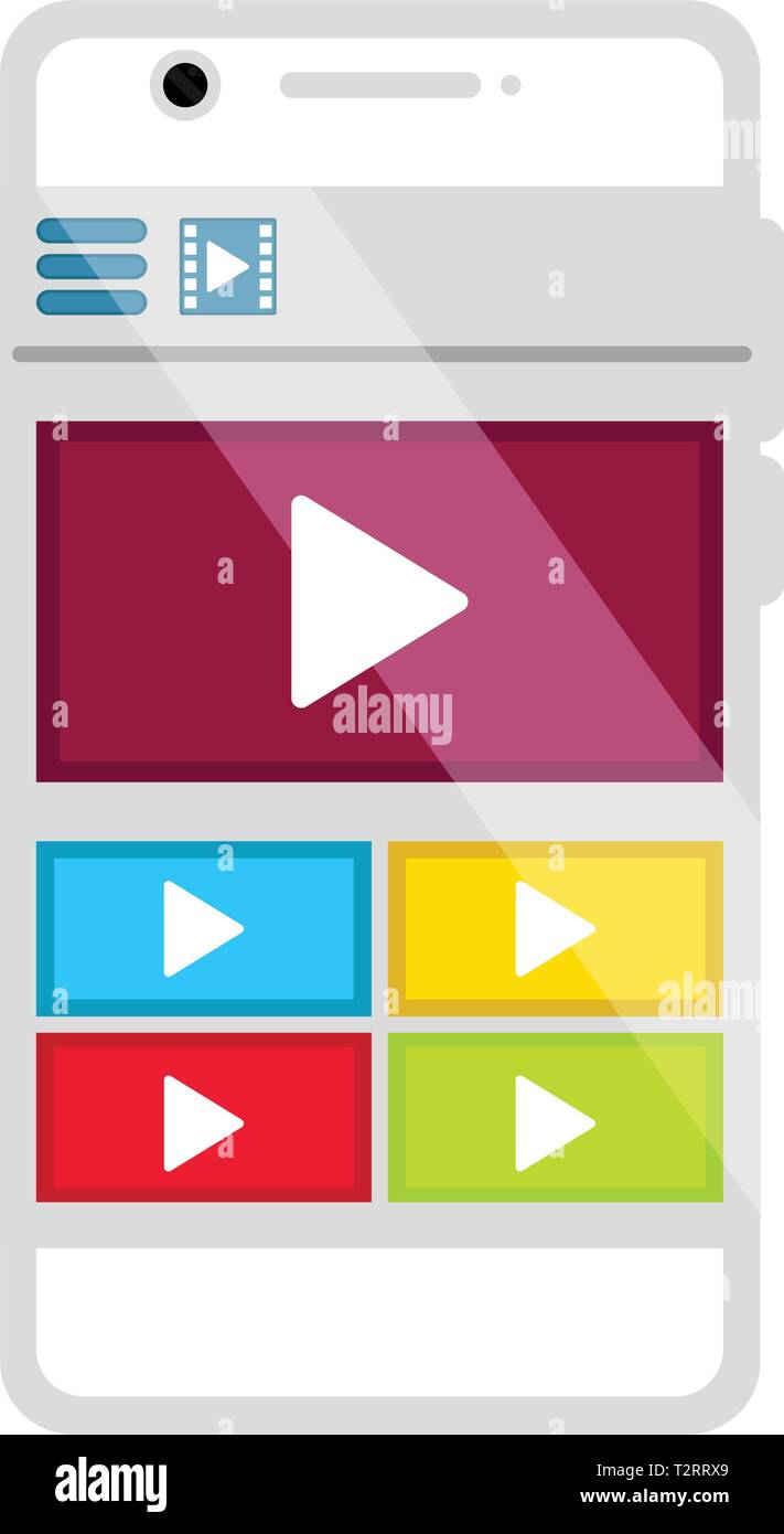 Isolated movies mobile app. Vector illustration design Stock Vector ...