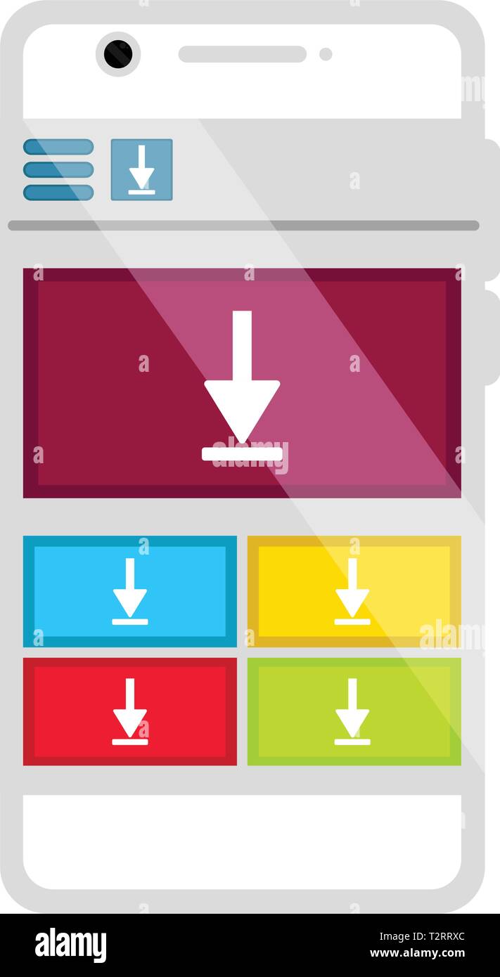 Isolated download mobile app. Vector illustration design Stock Vector ...