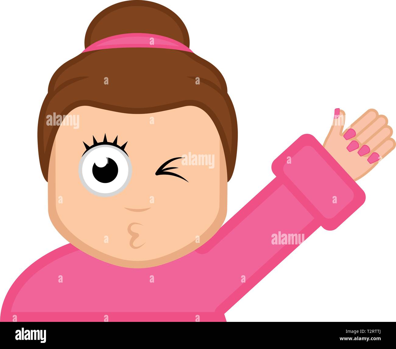 Isolated woman winking cartoon. Vector illustration design Stock Vector ...