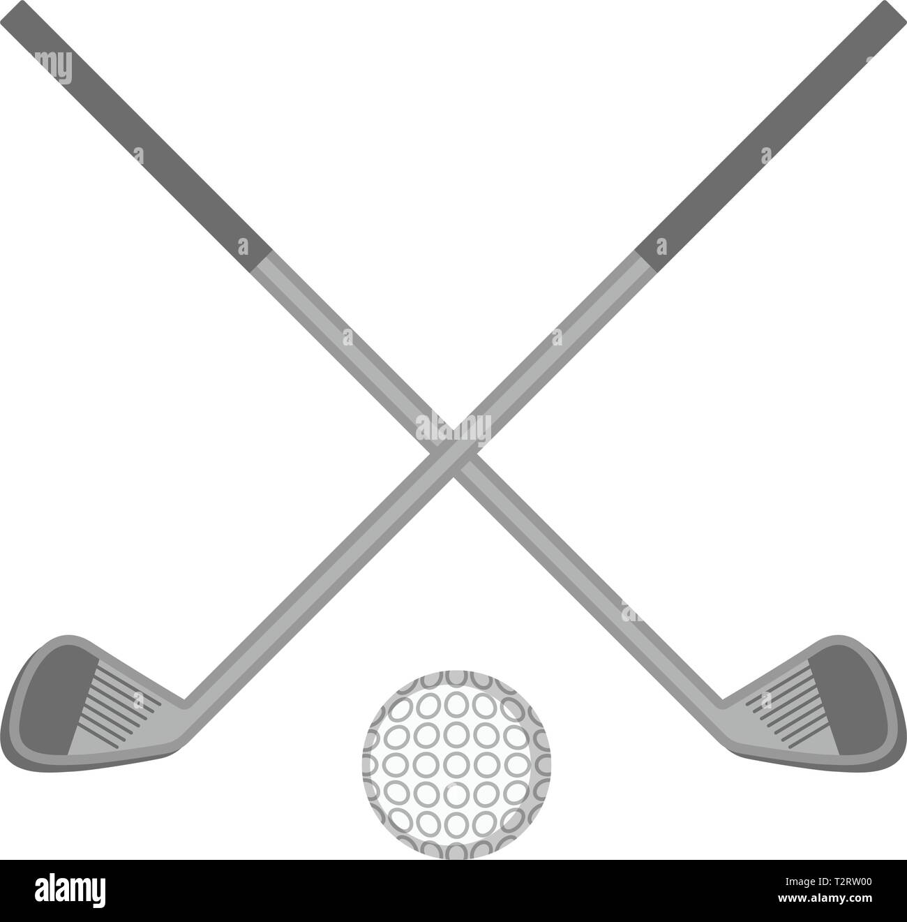 Isolated golf clubs with a ball. Vector illustration design Stock ...