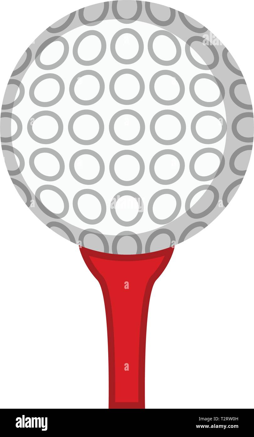 Isolated golf ball on a pin. Vector illustration design Stock Vector ...