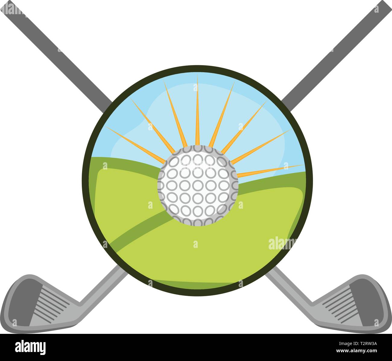 Golfing emblem hi-res stock photography and images - Alamy