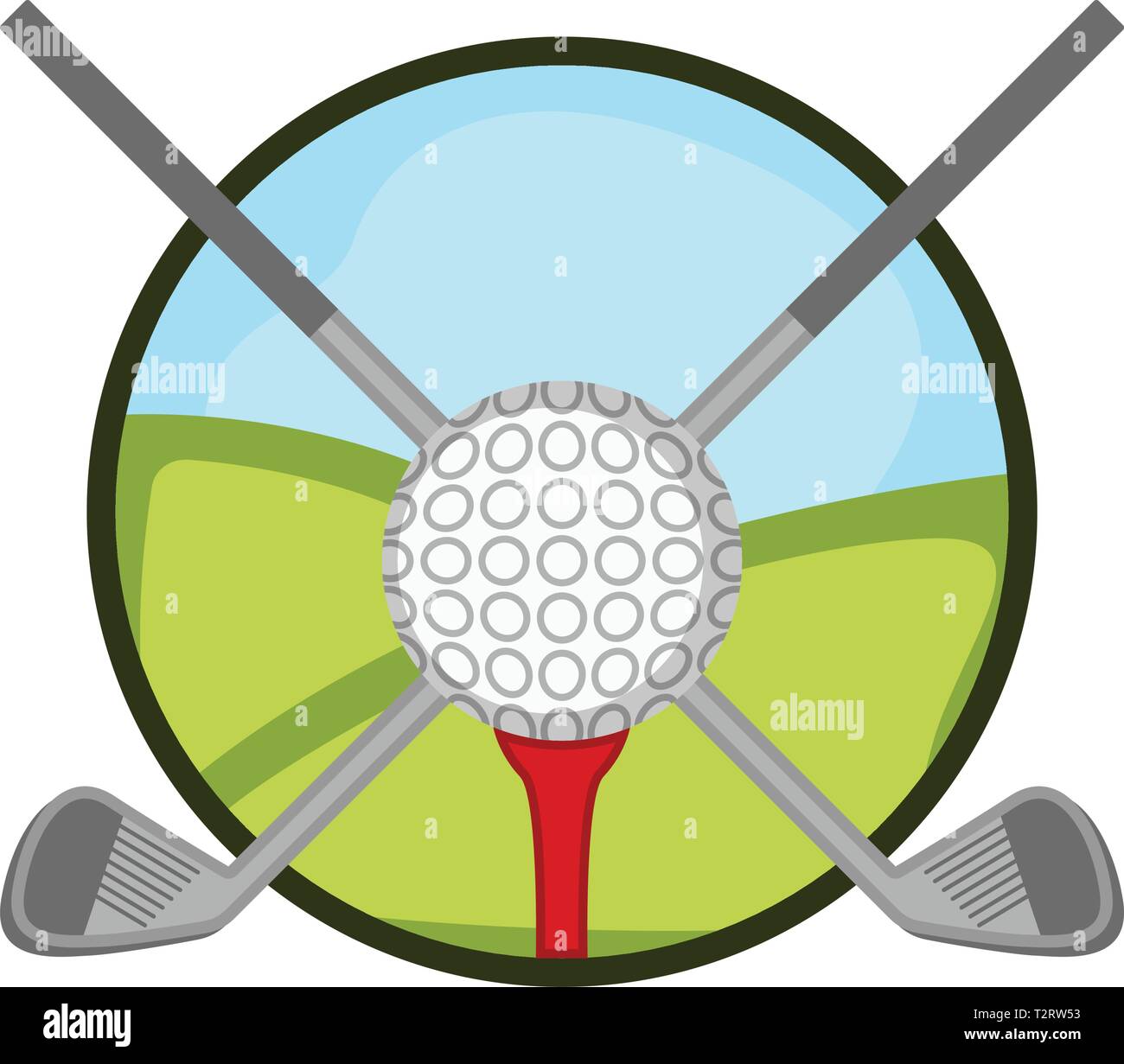 Isolated golf shield emblem. Vector illustration design Stock Vector ...